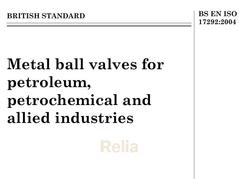 ISO 5208: Industrial valves — Pressure testing of metallic valves ...